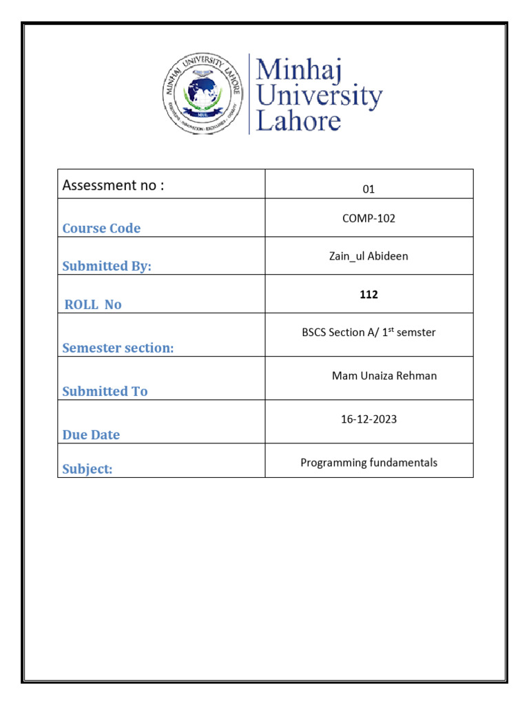Zain Ul Abideen | PDF