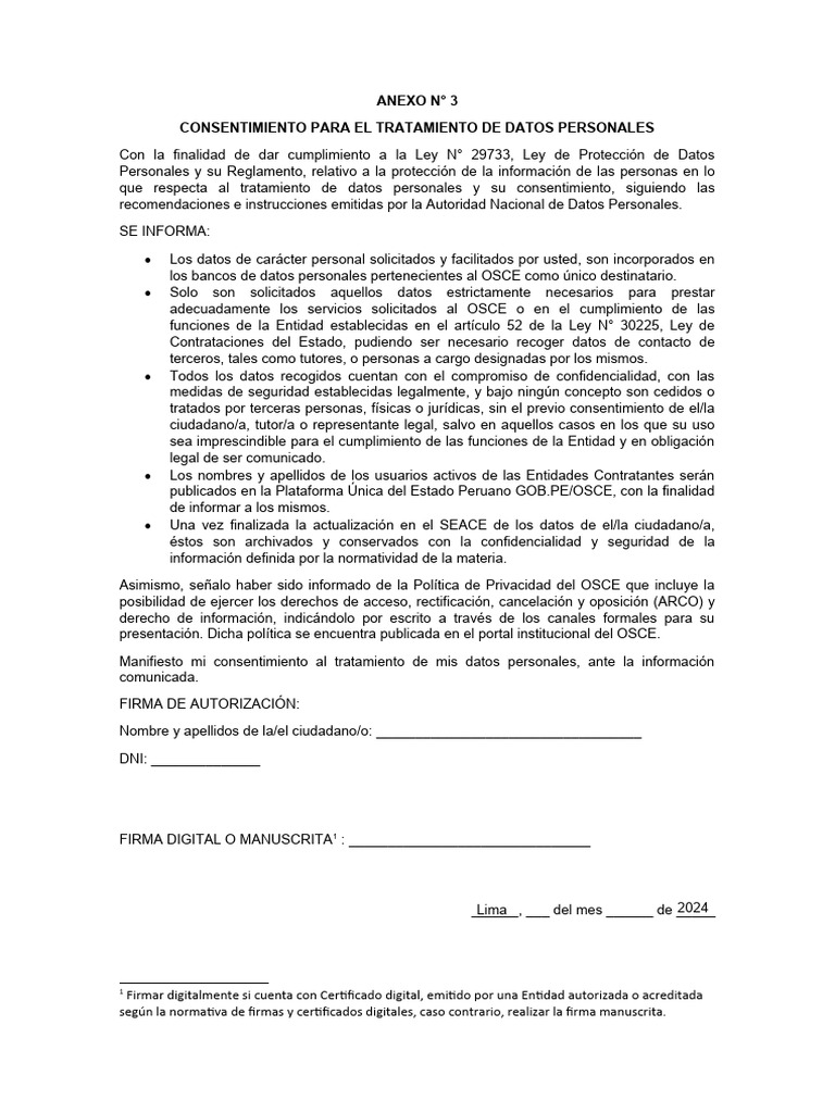 declaracion jurada de formato b-OSCE | PDF | Estado (política) | Gobierno
