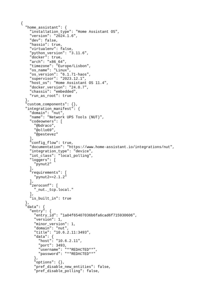 Home Assistant NUT Integration Guide | PDF | Sensor | Frequency