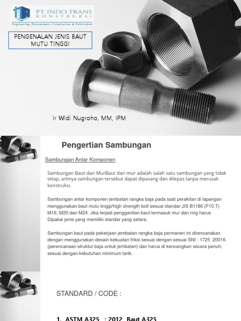 Panduan Baut Jembatan Baja | PDF