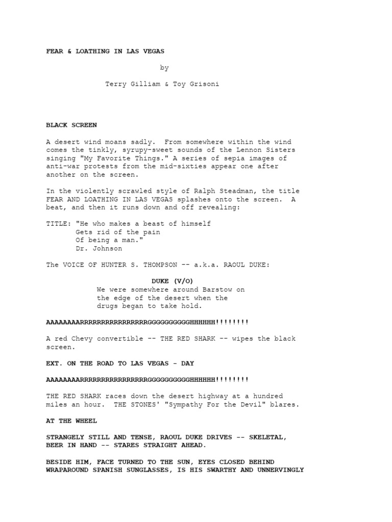 Fear and Loathing in Las Vegas | PDF