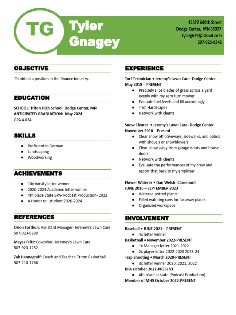 Tyler Gnagey Resume | PDF