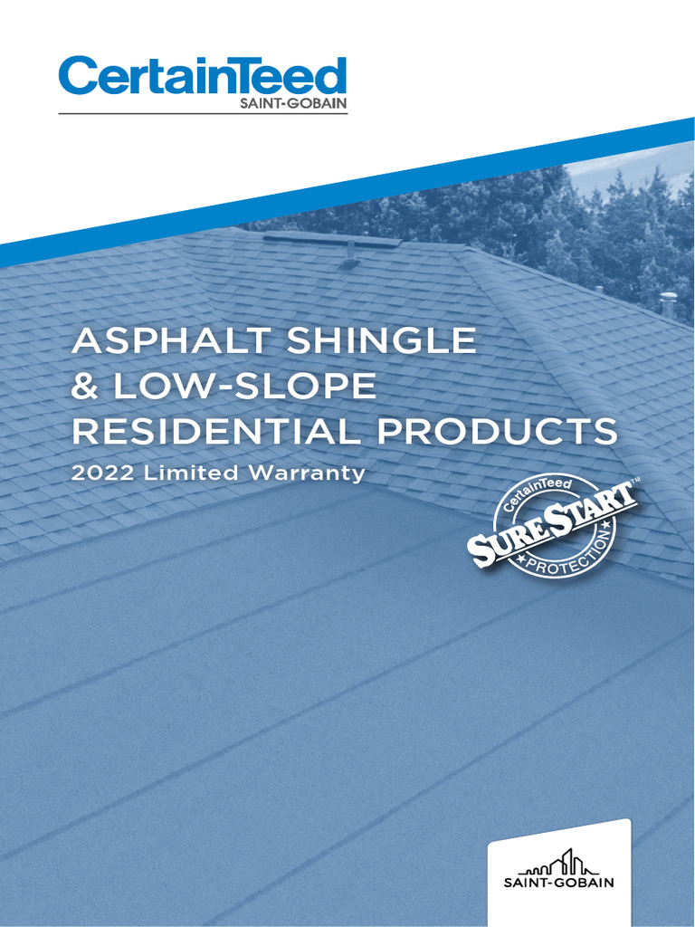 CertainTeed - Warranty - Asphalt-LowSlope-Res-e-2201ctr | PDF | Building Insulation | Roof