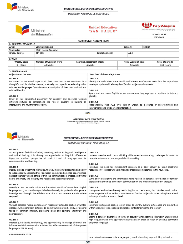 Annual Plan 9no | PDF