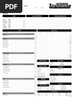 Mythras Character Sheet Form Fillable | PDF | Leisure | Sports