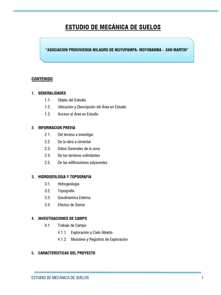 Estudio de Mecanica de Suelos Muyupampa | PDF | Fundación (Ingeniería) | Mecánica de sólidos