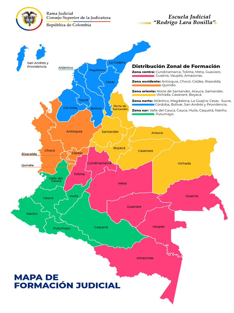 Mapa de FORMACIÓN JUDICIAL | Descargar gratis PDF | Colombia