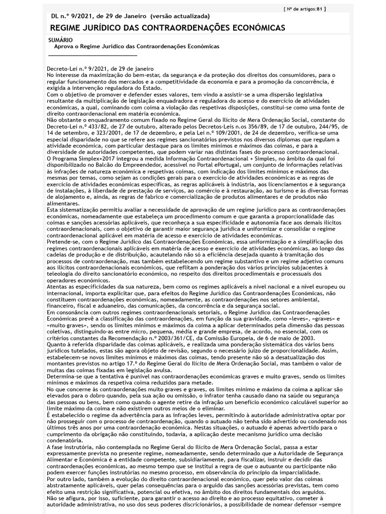 RJCE - DL N.º 9 - 2021, de 29 de Janeiro | PDF