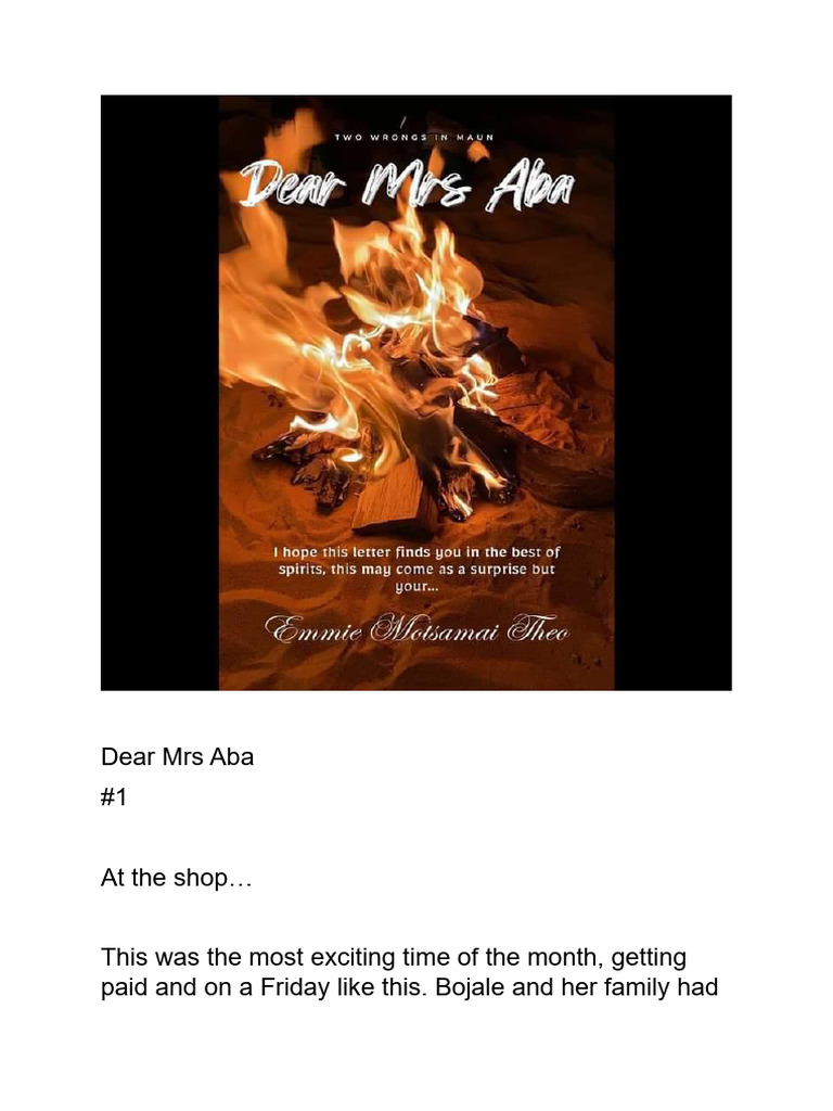Dear Mrs Aba | PDF | Laundry