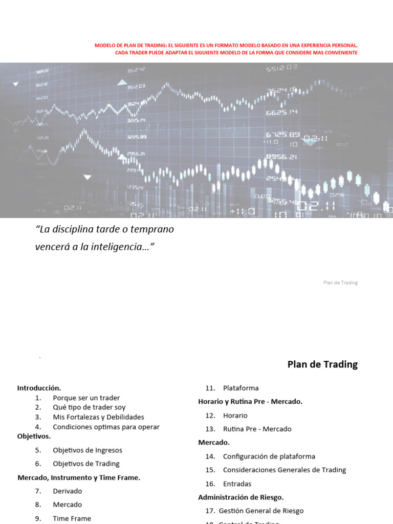 Modelo Plan de Trading | PDF