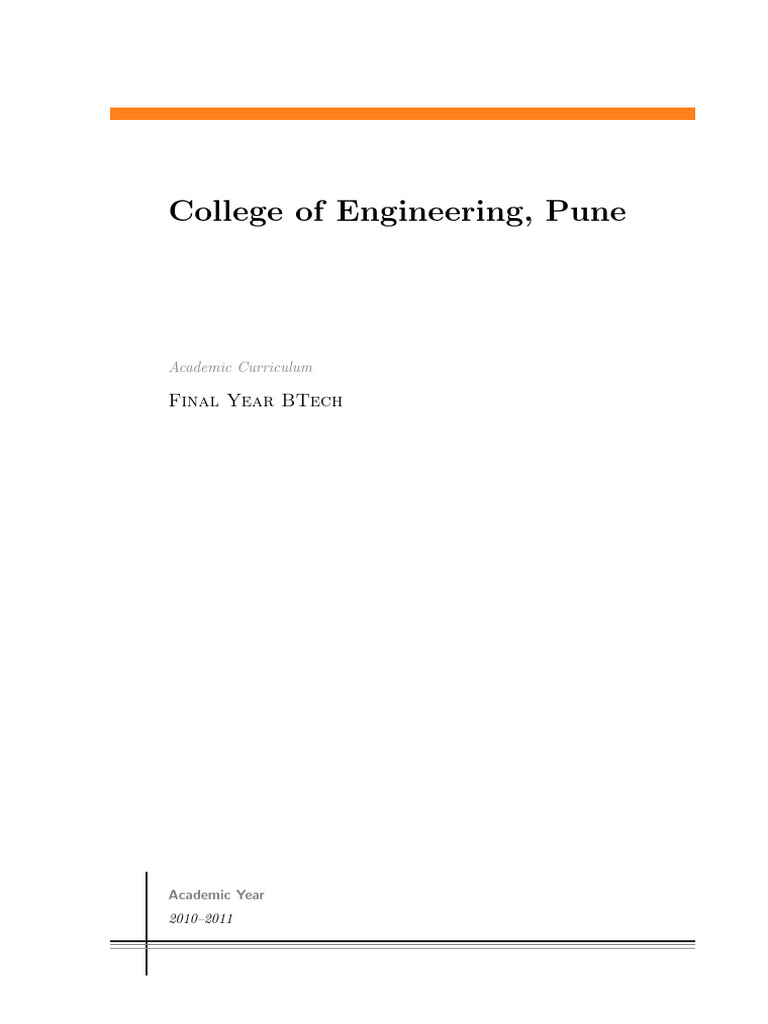 Final Year BTech Instrumentation Curriculum | PDF | Technology ...