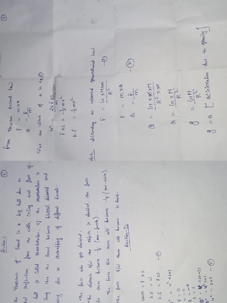 Physics Class 9th Annual Paper | PDF