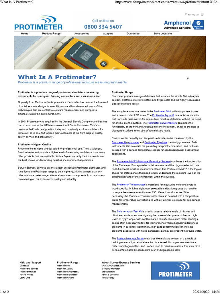 Protimeter | PDF | Physical Sciences | Metrology