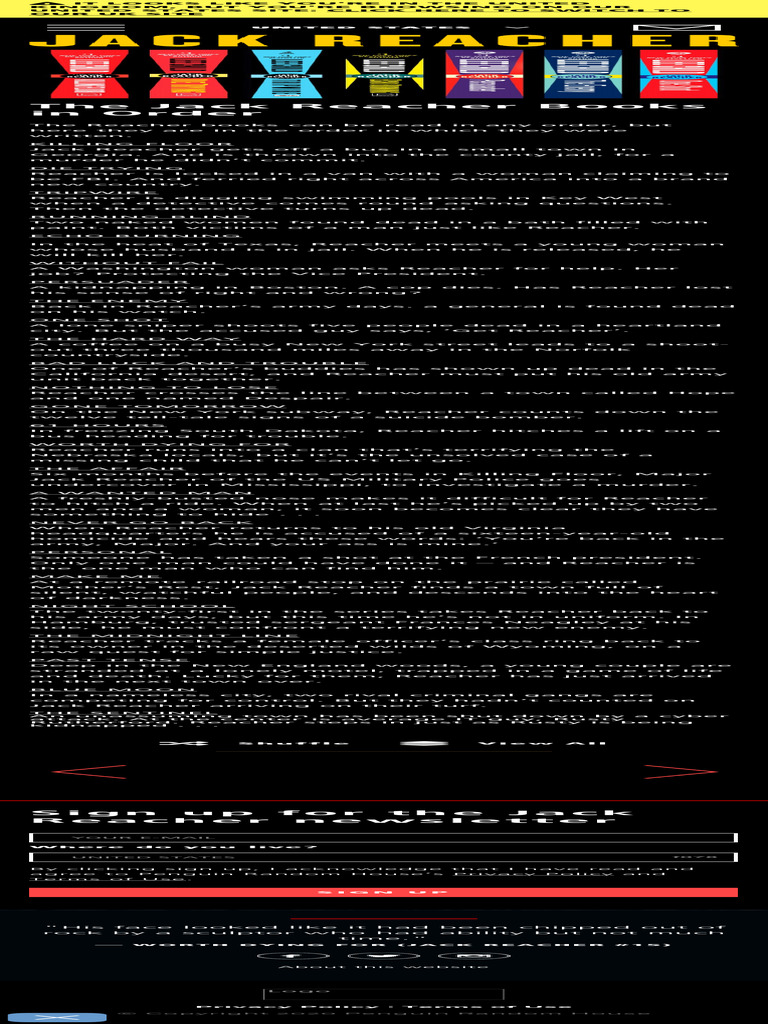 The Jack Reacher Books in Order | PDF | Jack Reacher