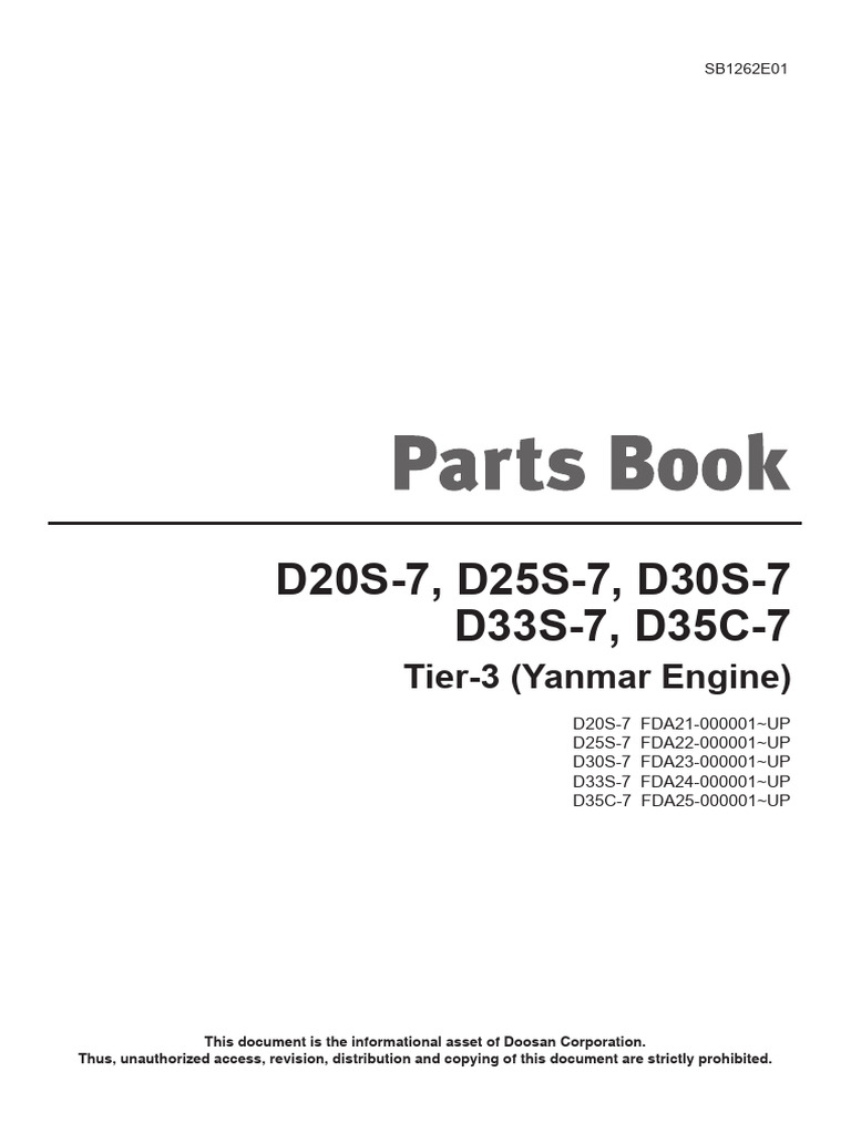 D20-25-30-33S D35C-7 Sb1261e01 Yanmar T3 Opc | PDF | Engines | Fuel ...