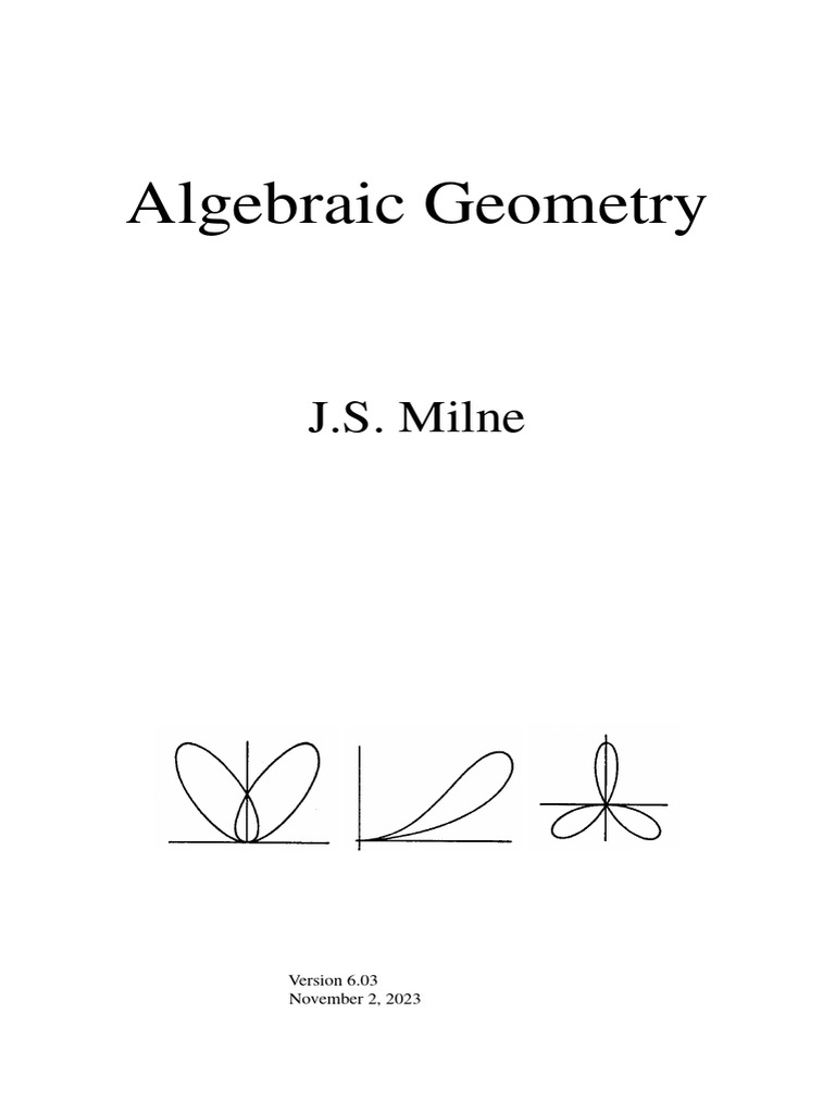 Algebraic Geometry: J.S. Milne | PDF | Ring (Mathematics) | Field ...