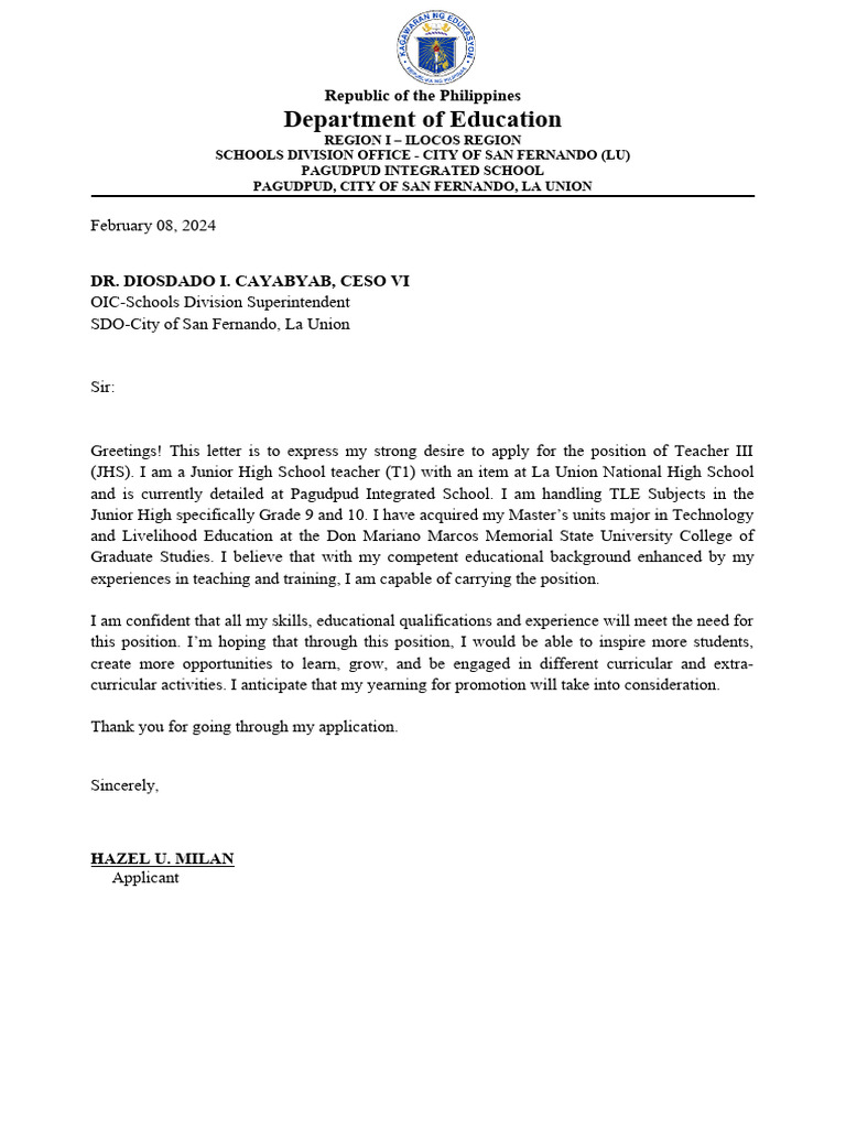 Letter of Intent to Dr.cayabyab | PDF | Cognition | Behavior Modification