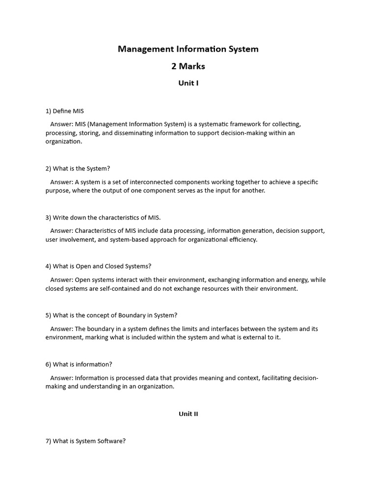 Management Information System | PDF