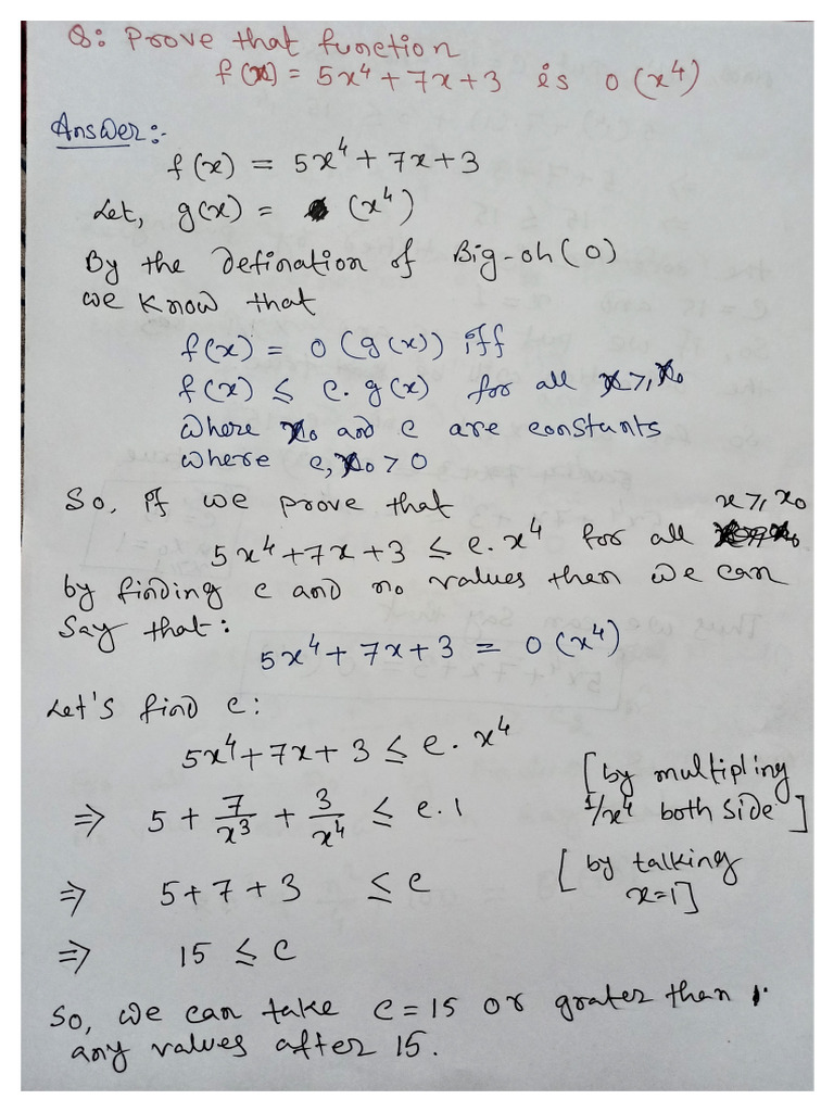 Asymptotic Notation Example Questions1 | PDF