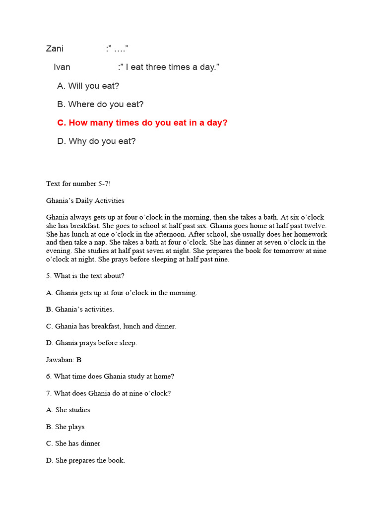 Soal Daily Activity 2 | PDF