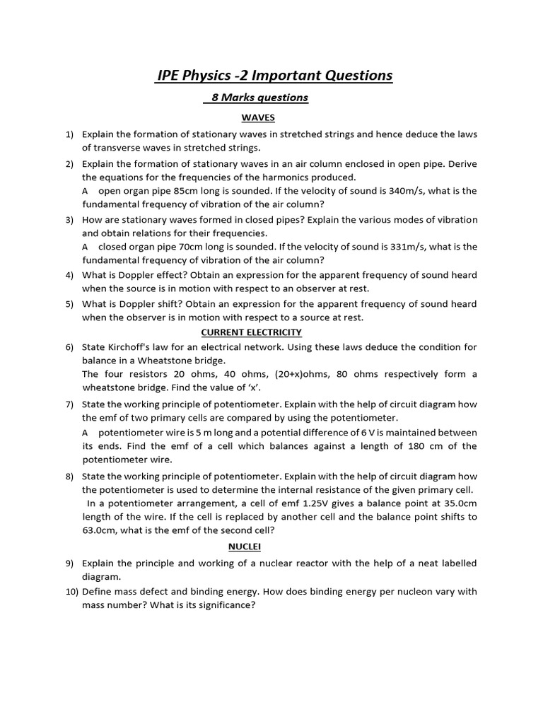 2nd Phy Imp | Download Free PDF | Capacitance | Electromagnetic Induction