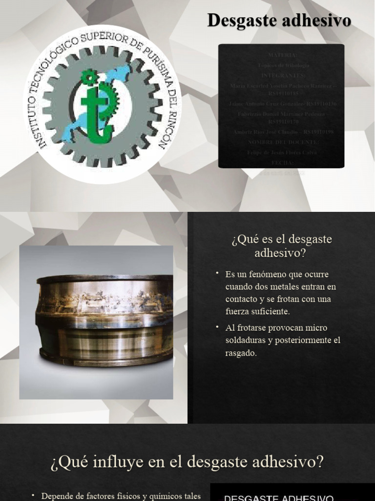 Prevención del desgaste adhesivo | PDF | Tecnología