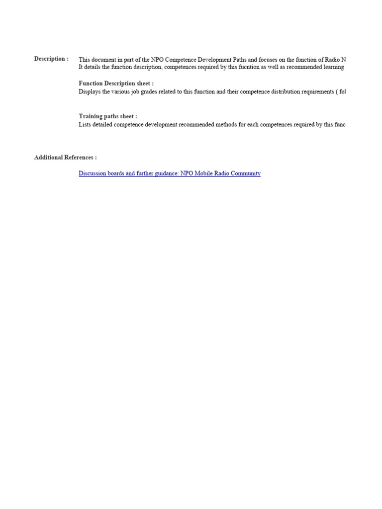 NPO CoDe For Radio Network Optimization | PDF | Lte (Telecommunication) | Computing