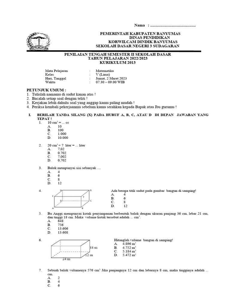 Matematika Kelas 5 | PDF