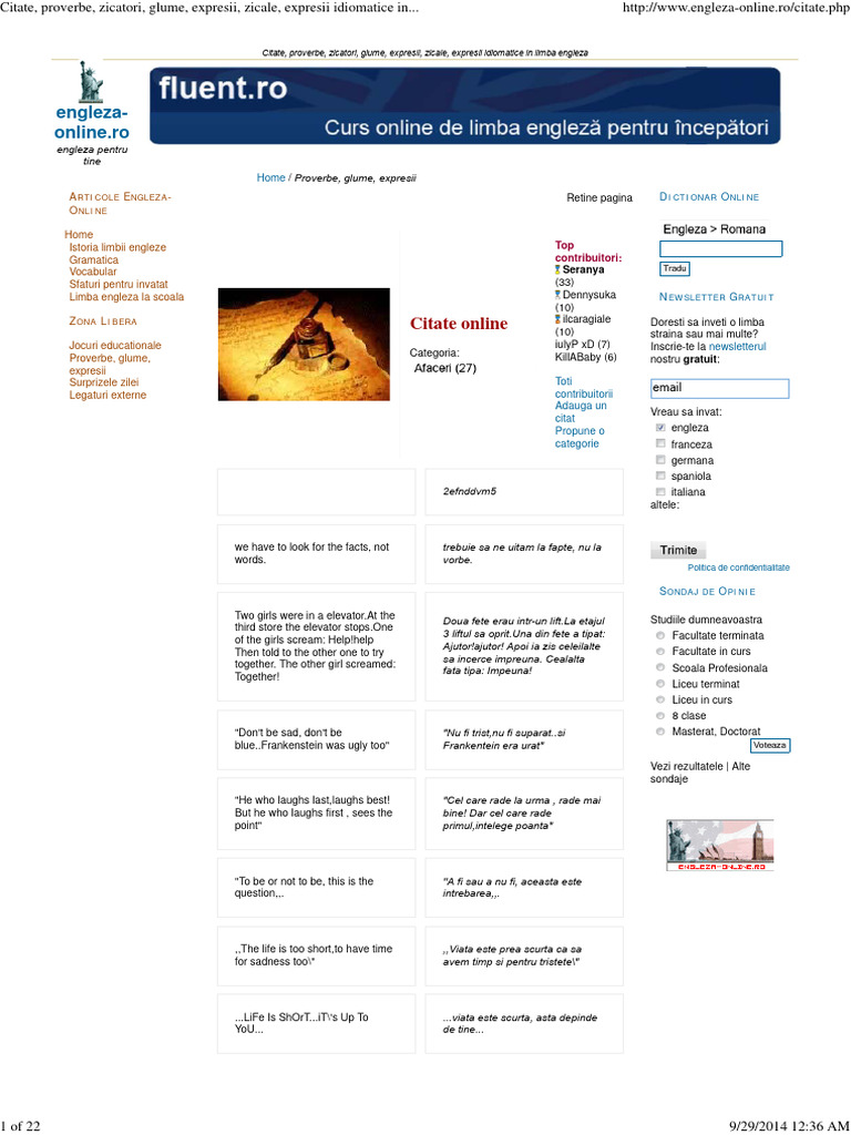 Citate, Proverbe, Zicatori, Glume, Expresii, Zicale, Expresii ...