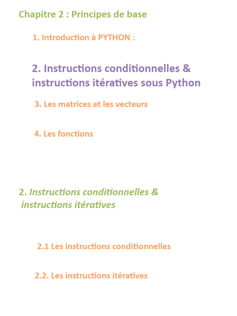 Chapitre2 2 | PDF | Structure de contrôle | Python (Langage de programmation)