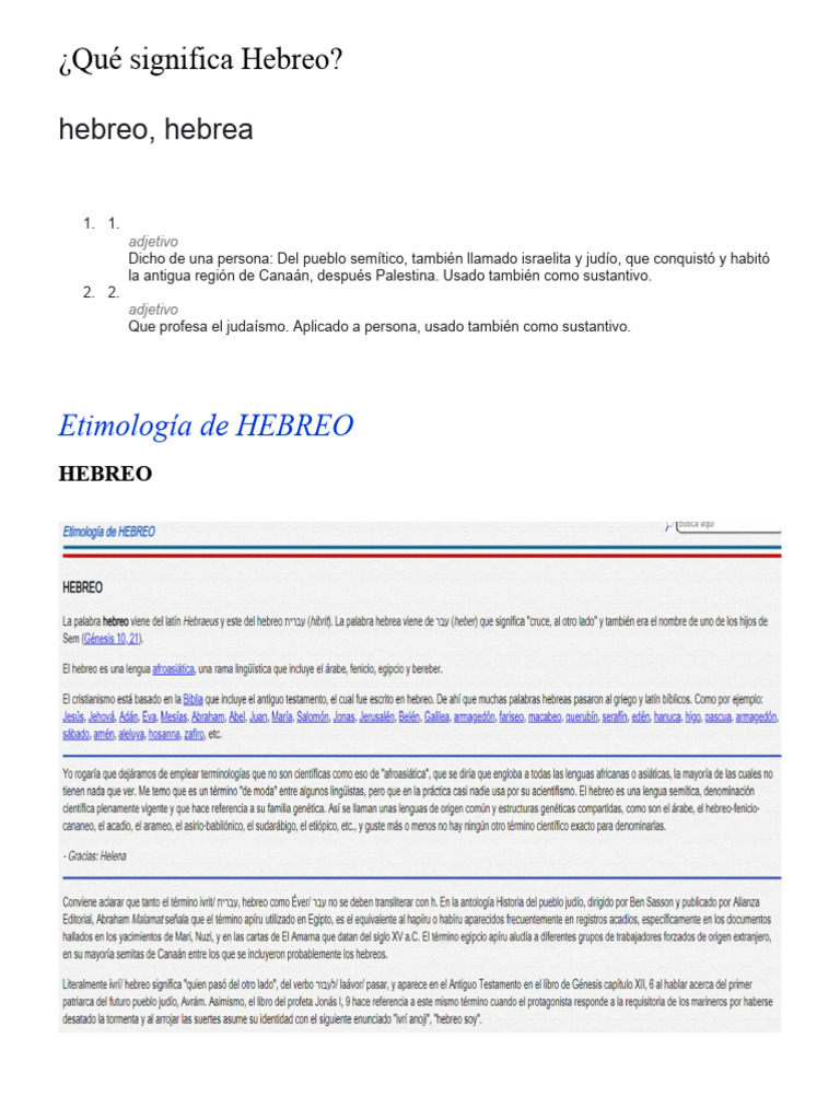 Qué Significa Hebreo | PDF