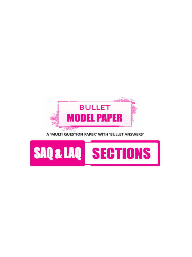 11 Bullet Model Paper Saq Laq Sections | PDF | Mathematical Notation | Complex Analysis