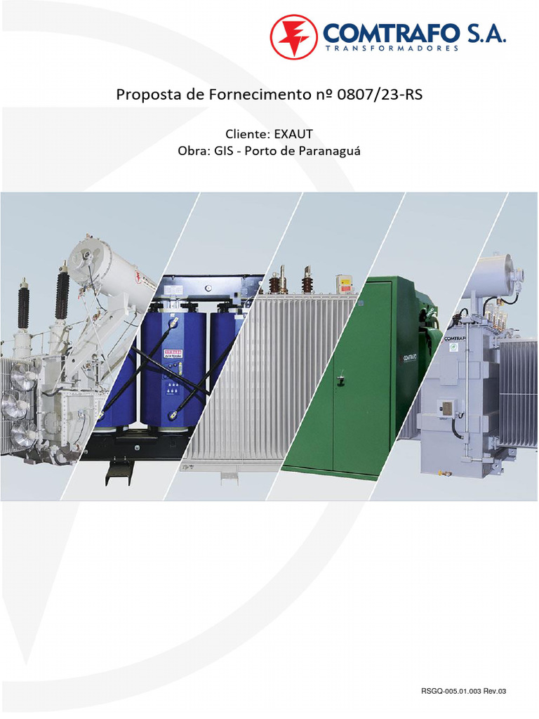 Proposta TRANSFORMADORES - Comtrafo | PDF | Conta de transação | Economias