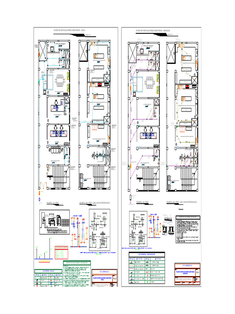 PLANOS - I ETAPA-Model Sanitarias | PDF