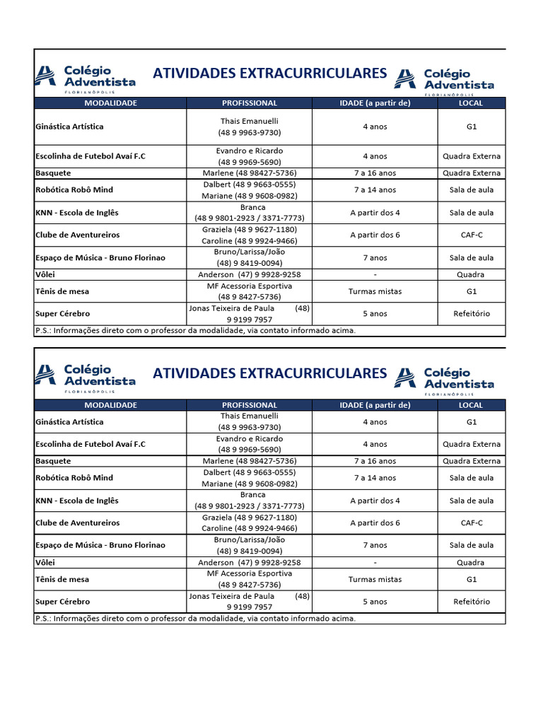 Atividades Extra-Classe | PDF