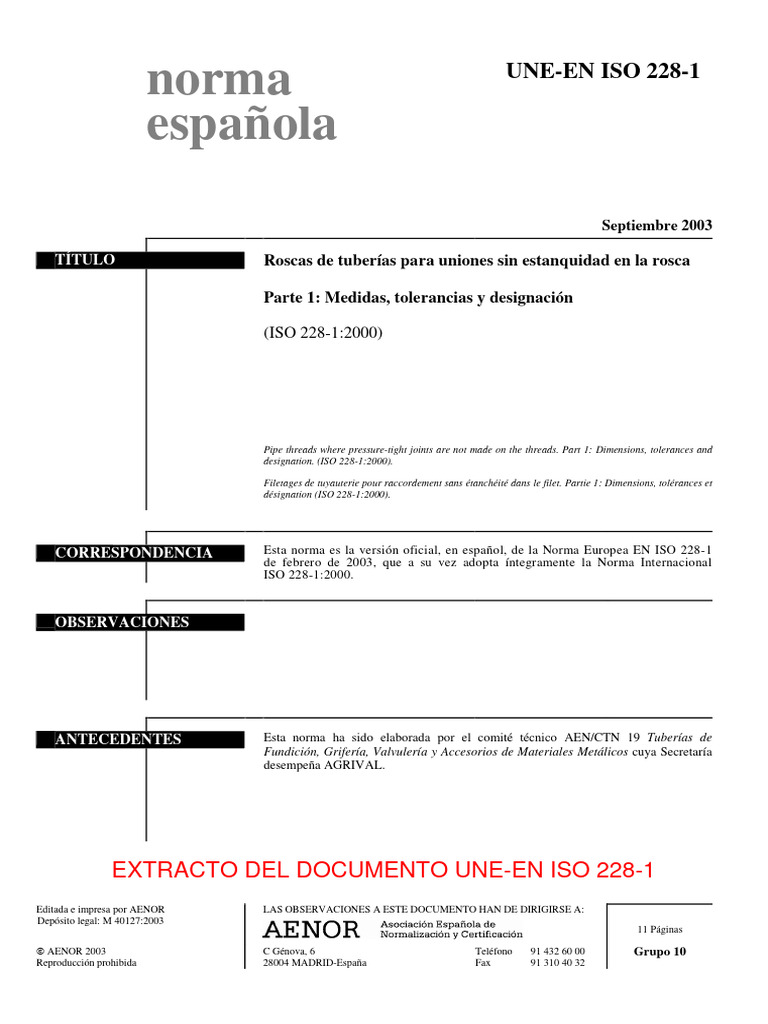 (EX)UNE-EN_ISO_228-1=2003 (1) | PDF