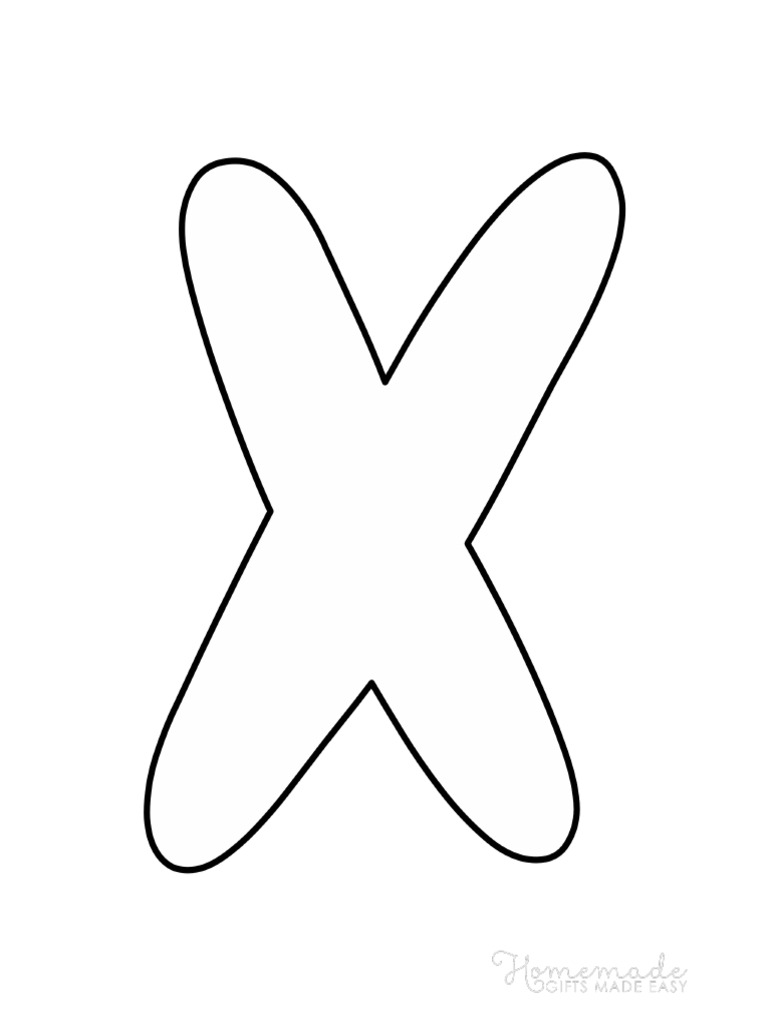 Bubble Letters Rounded Uppercase X | PDF