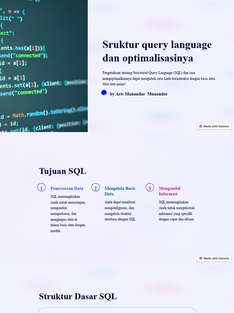 Sruktur Query Language Dan Optimalisasinya | PDF | Bisnis | Teknologi & Rekayasa