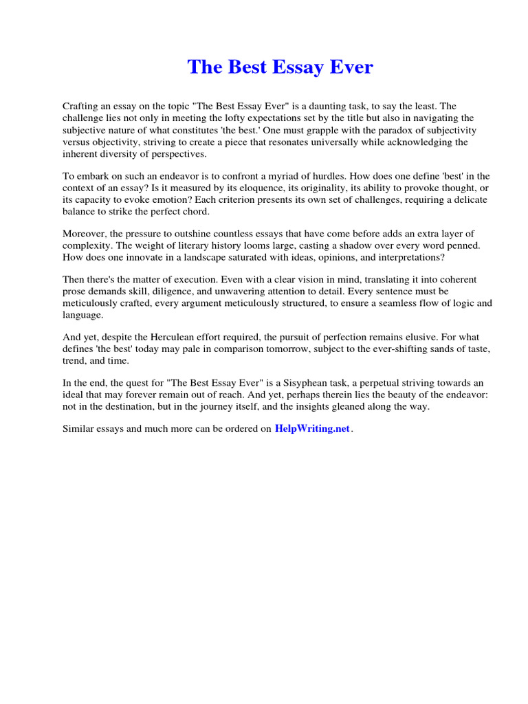 The Best Essay Ever | PDF | Jamestown, Virginia | Plymouth Colony