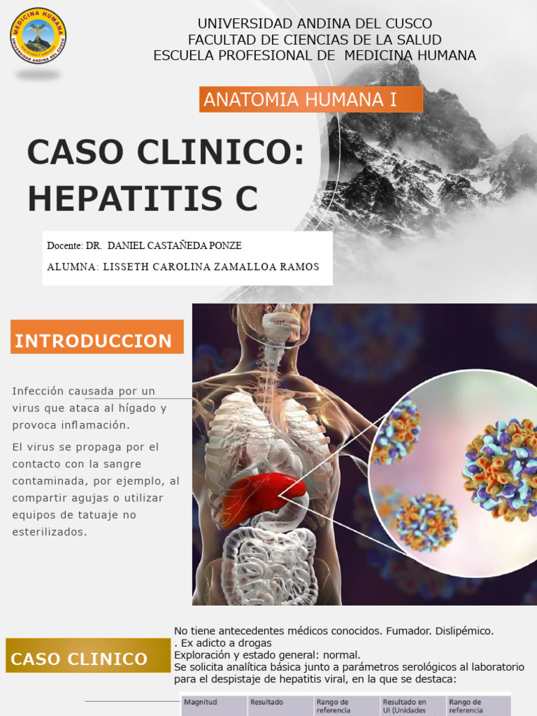 CASO CLINICO Hepatitis C ANATOMIA | PDF | Hepatitis C | Hepatitis
