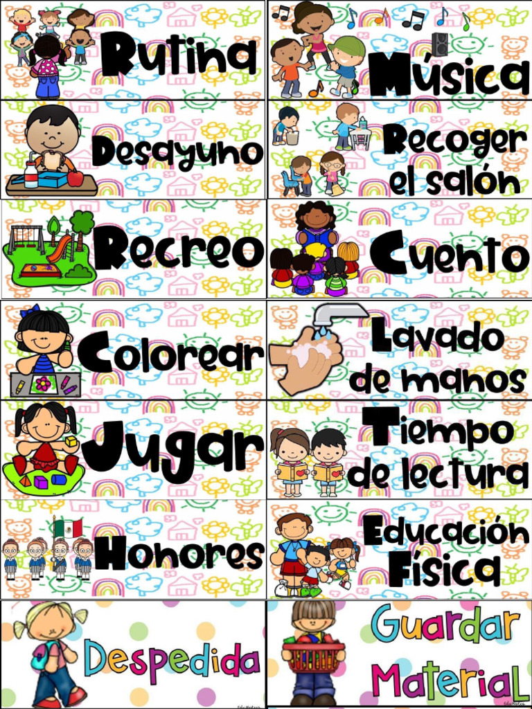 Rutina para Preescolar | PDF