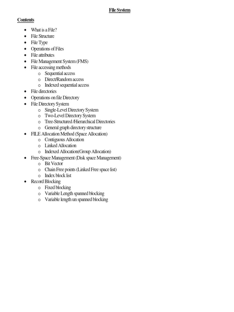 File System-1 | Download Free PDF | Computer File | File System
