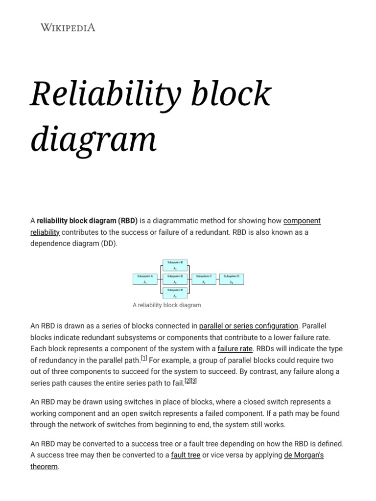 Reliability Block Diagram - Wikipedia | PDF | Systems Science ...
