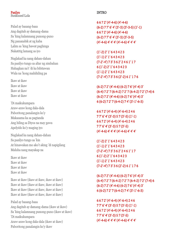 Pasilyo Kalimba | PDF