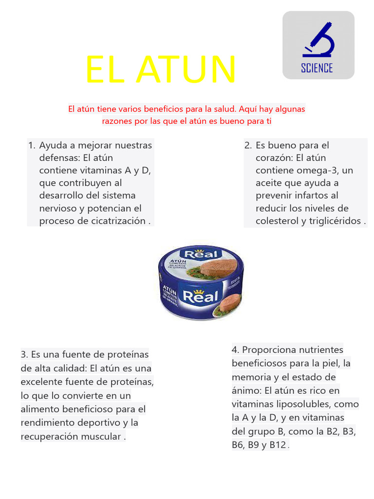 Beneficios y nutrientes del atún | PDF | Antioxidante | Vitamina