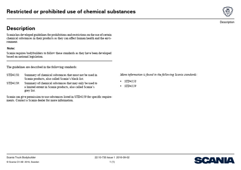 Restricted or Prohibited Use of Chemical Substances | PDF | Technology ...
