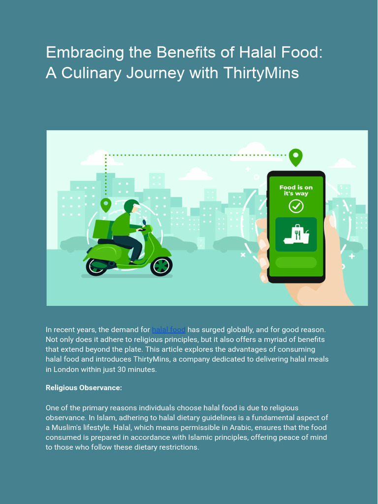 Benefits of Halal Food | PDF