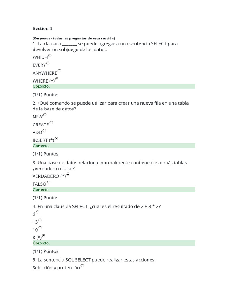 Prueba DP Database Programming With SQL - Examen de Mitad Del Periodo | PDF