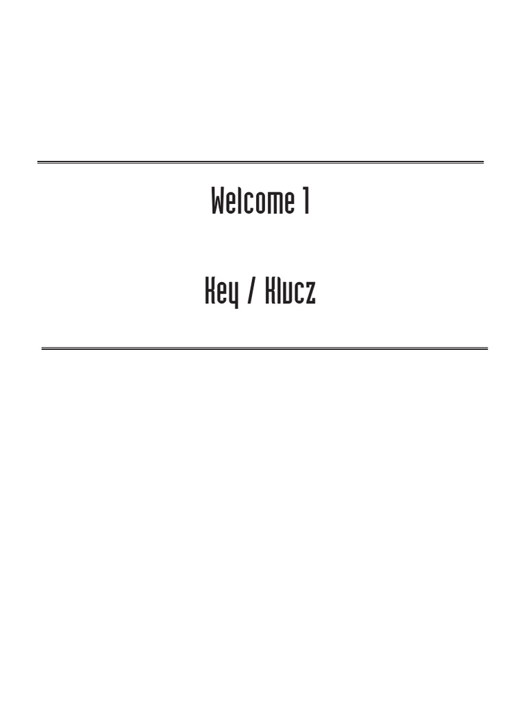 Welcome 1 Companion Key | PDF | Cuisine | Food And Drink
