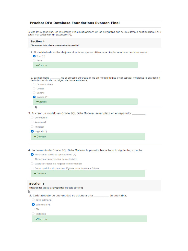 DFo Database Foundations Examen Final | PDF